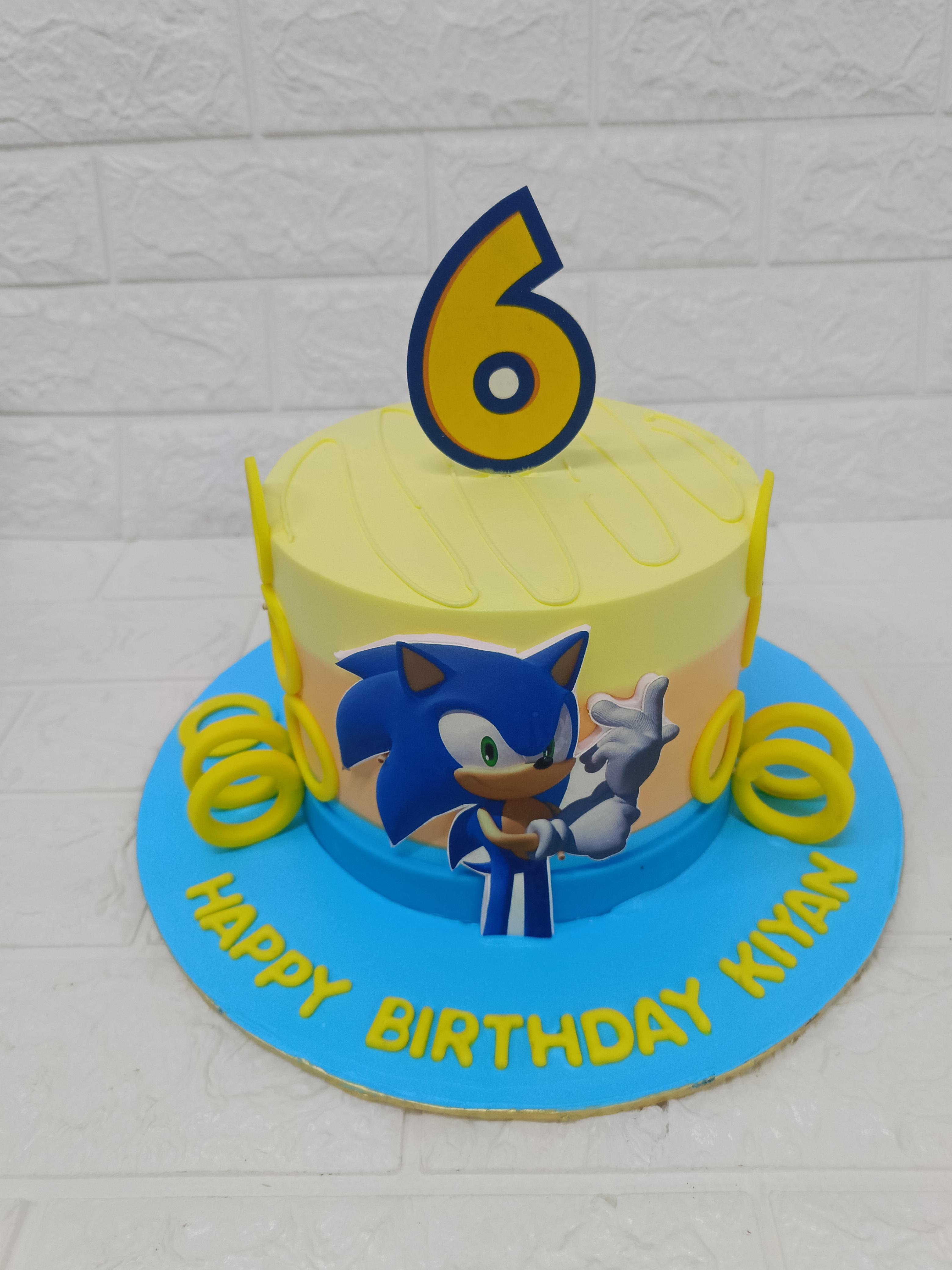 Sonic the hedgehog Theme Cake – Shortcrust Bakes